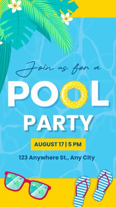 Plantilla de Pool Night Party | PosterMyWall