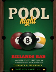 Customizable Design Templates for Pool Tournament Flyer | PosterMyWall