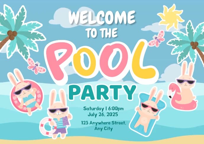 Plantilla de Pool Party Ads | PosterMyWall