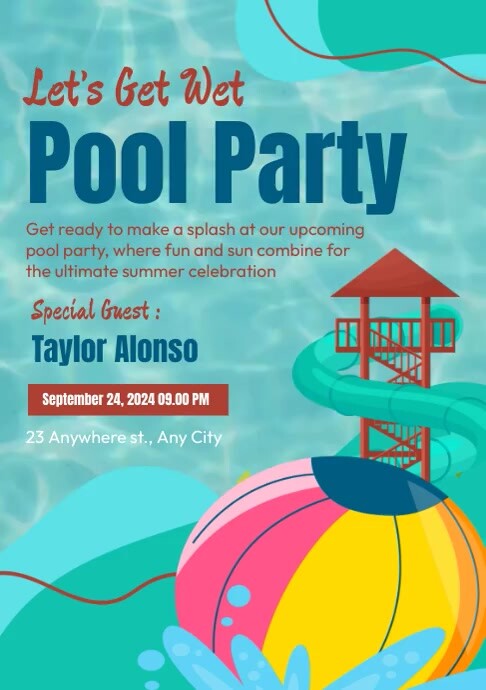 Plantilla de Pool Party Ads | PosterMyWall