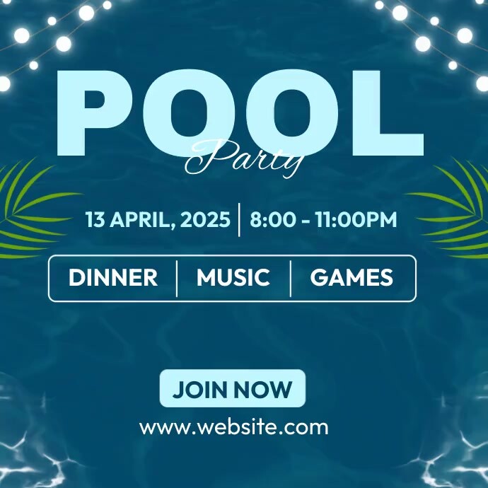 Pool Party Ads Template | PosterMyWall