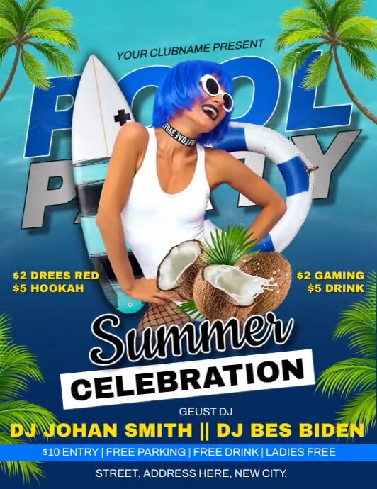 Plantilla de Pool Party | PosterMyWall