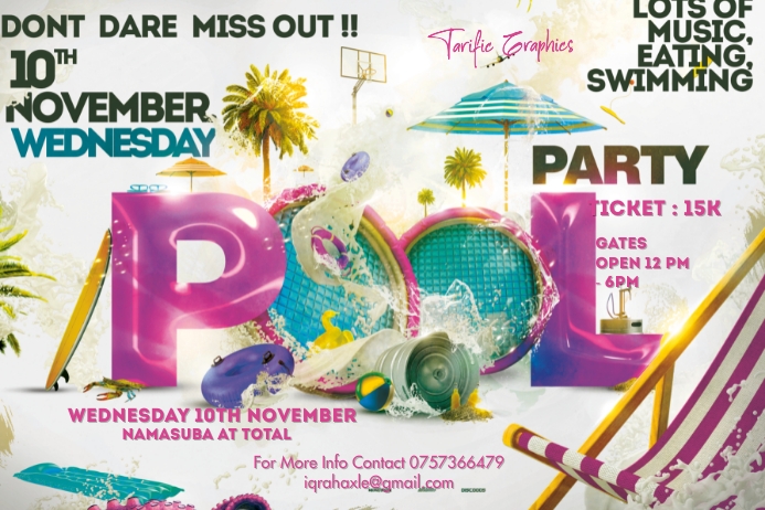 Copy of pool party | PosterMyWall