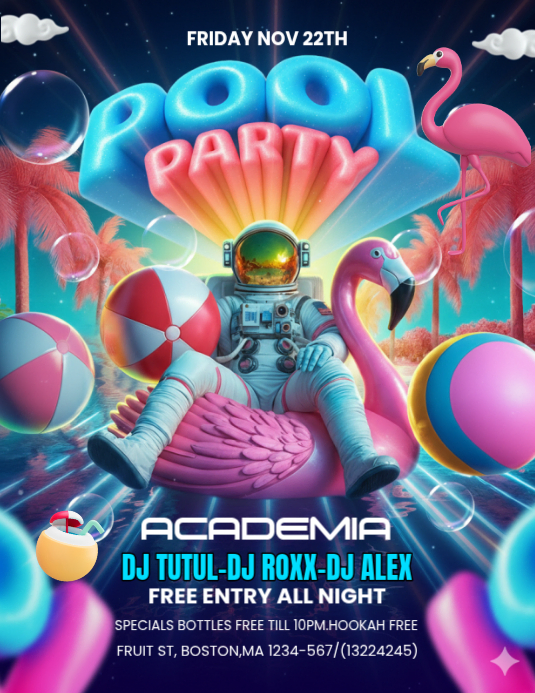 Pool party Template | PosterMyWall