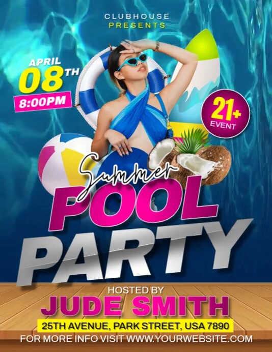 Plantilla de Pool Party | PosterMyWall