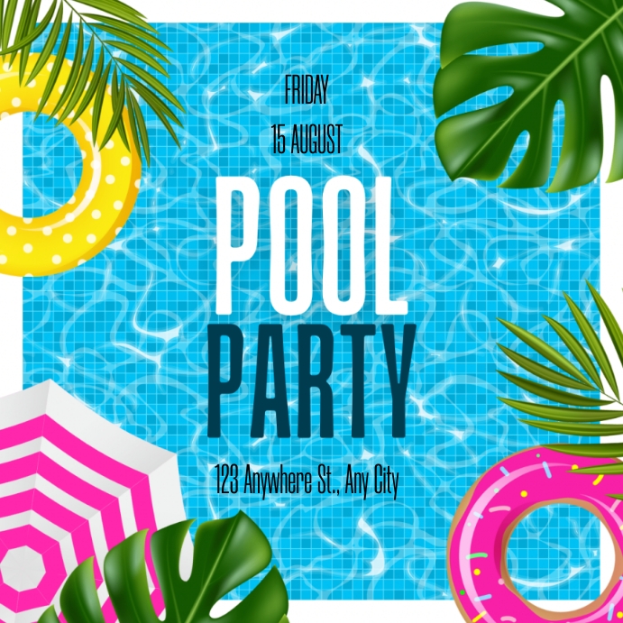 Pool Party Template | PosterMyWall