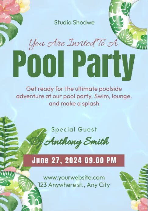 Plantilla de Pool Party | PosterMyWall