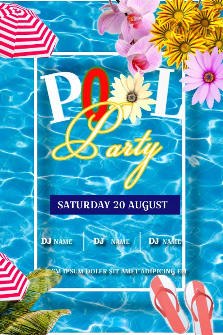 Pool party Template | PosterMyWall