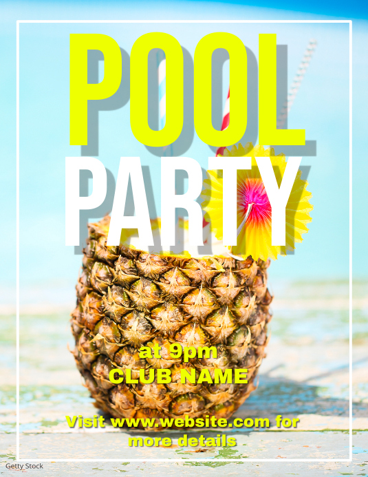 Pool Party Templat | PosterMyWall