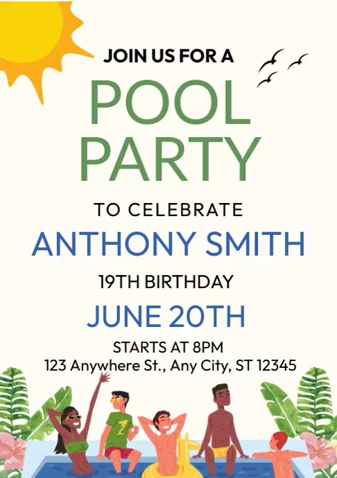 Plantilla de Pool Party | PosterMyWall