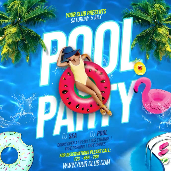 Plantilla de Pool Party | PosterMyWall