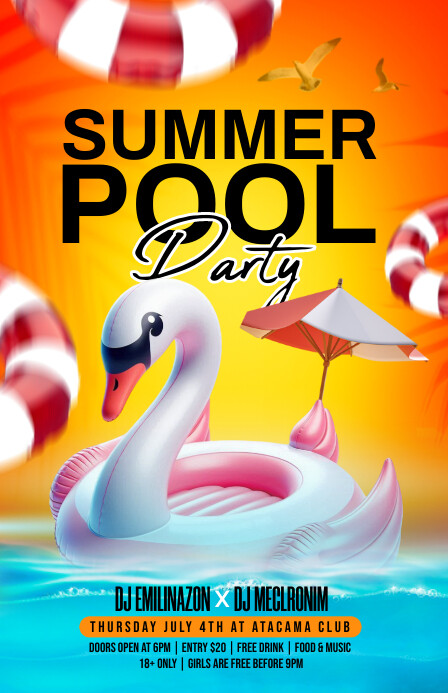 Plantilla de Pool party | PosterMyWall