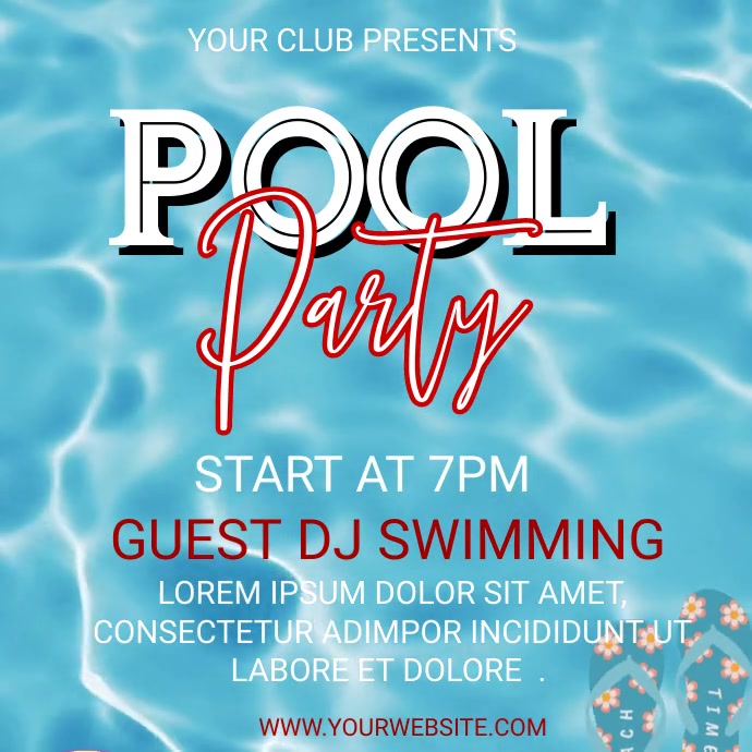 Plantilla de pool party | PosterMyWall