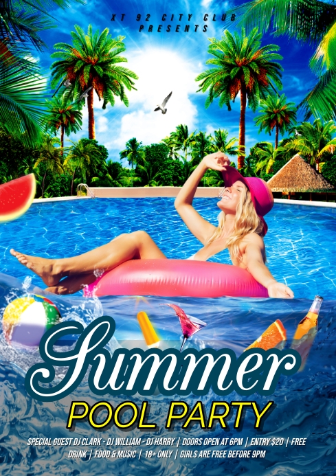 Copy of pool party | PosterMyWall