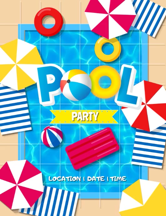 Pool Party Template | PosterMyWall