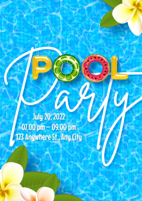 Pool Party Template | PosterMyWall