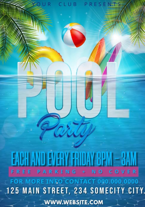 pool party Template | PosterMyWall
