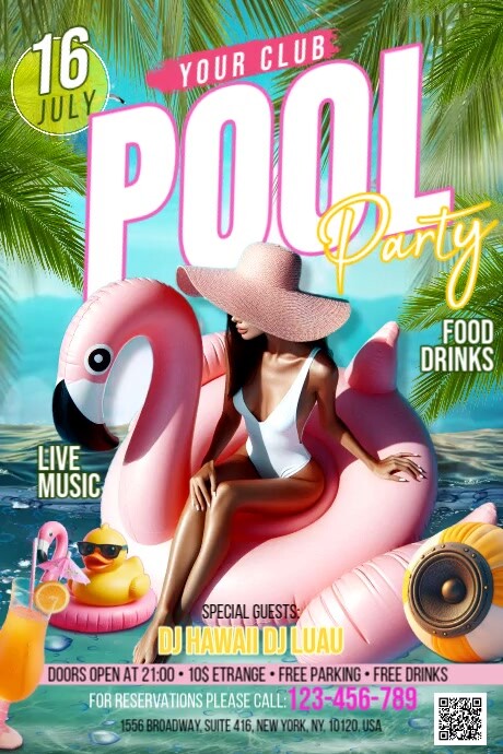 Pool Party Template | PosterMyWall