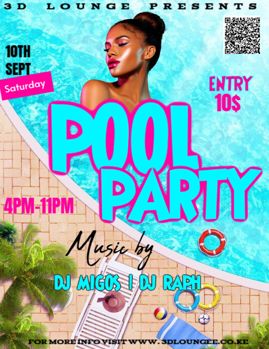 Copy of Pool party flyer | PosterMyWall