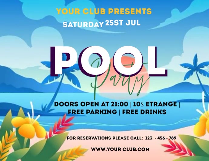 Copy of POOL PARTY FLYER | PosterMyWall