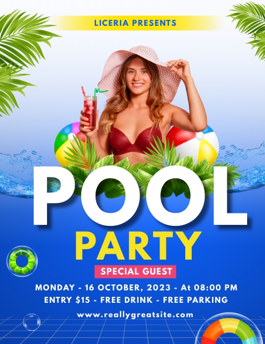 POOL PARTY FLYERS Template | PosterMyWall
