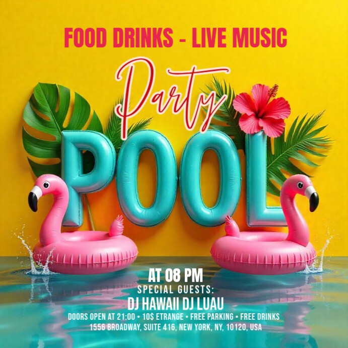 Plantilla de Pool Party Instagram Post | PosterMyWall
