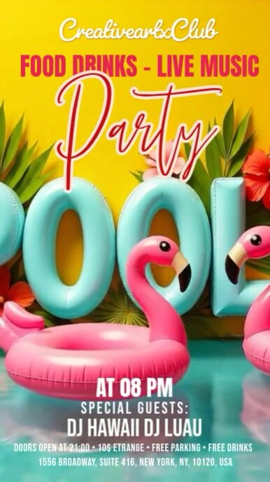 Plantilla de Pool Party Instagram story | PosterMyWall