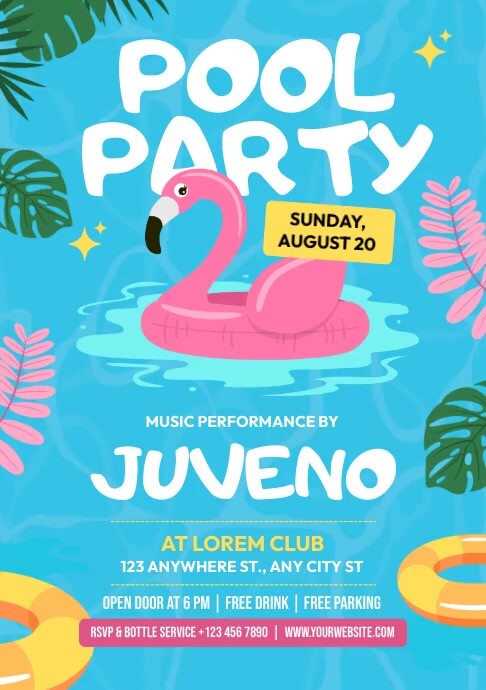 Plantilla de Pool Party Invitation Ads | PosterMyWall