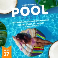 POOL PARTY INSTAGRAM POST Template | PosterMyWall
