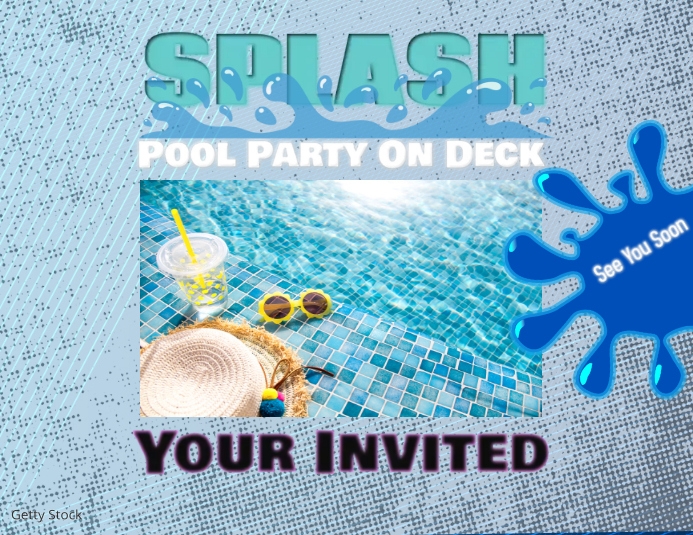 Pool party invite Template | PosterMyWall