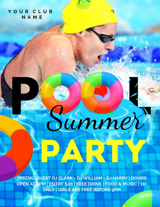 Pool Party Summer Template | PosterMyWall