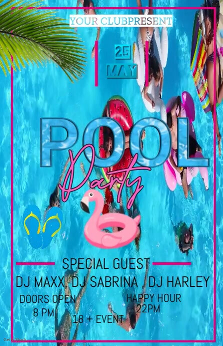 Pool Party Template | PosterMyWall