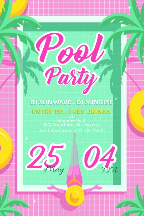 Copy of Pool Party Template | PosterMyWall