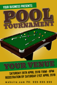 Pool Tournament Poster Template | PosterMyWall