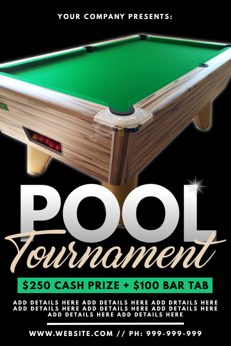 Copy of Pool Tournament Poster | PosterMyWall