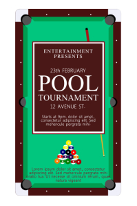 Pool Tournament Poster Template | PosterMyWall