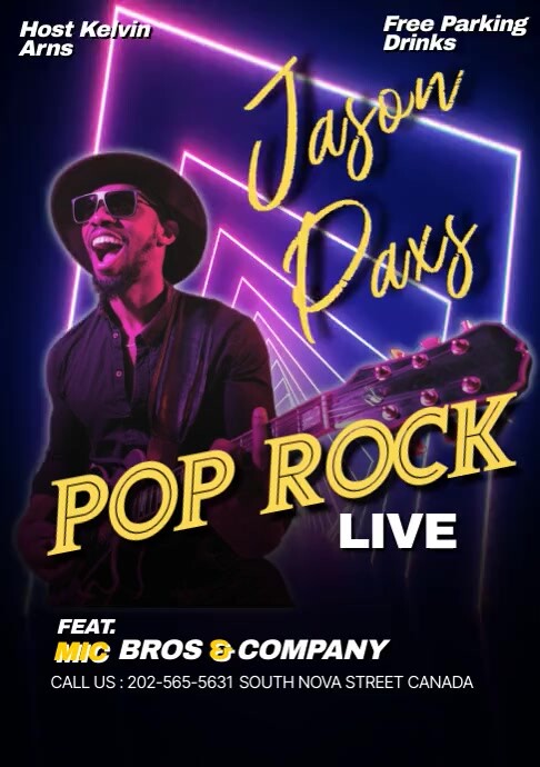 Pop Rock Live Template | PosterMyWall