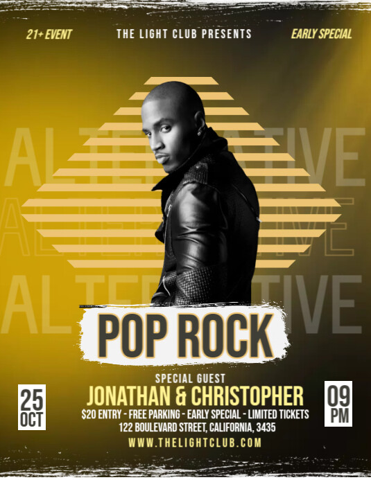 Plantilla de Pop Rock Party Ads | PosterMyWall