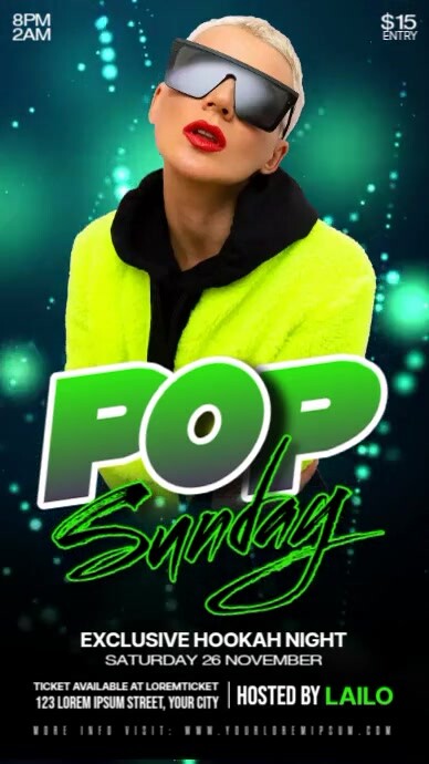 Pop Sunday Party Template | PosterMyWall
