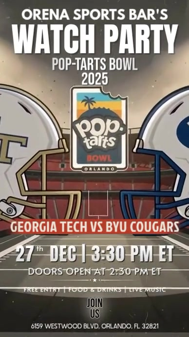 Pop-Tarts Bowl 2025: BYU Cougars vs Georgia Tech Yellow Jackets Watch ...