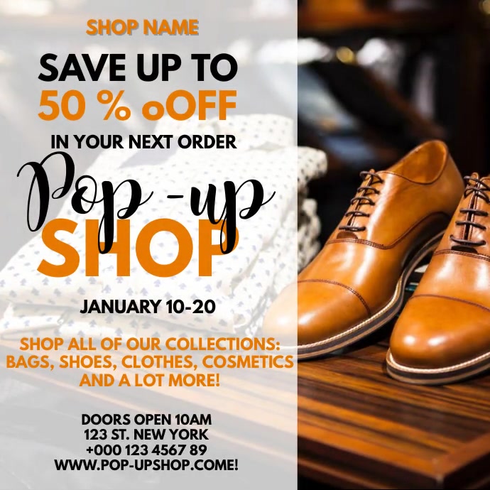 POP-UP SHOP Template | PosterMyWall