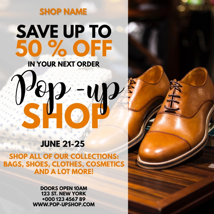 POP-UP SHOP Template | PosterMyWall
