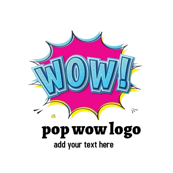 pop wow logo Template | PosterMyWall