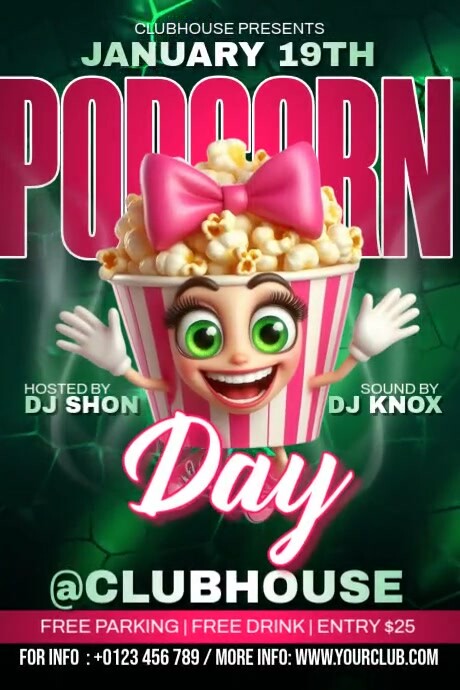 Popcorn Day Template | PosterMyWall