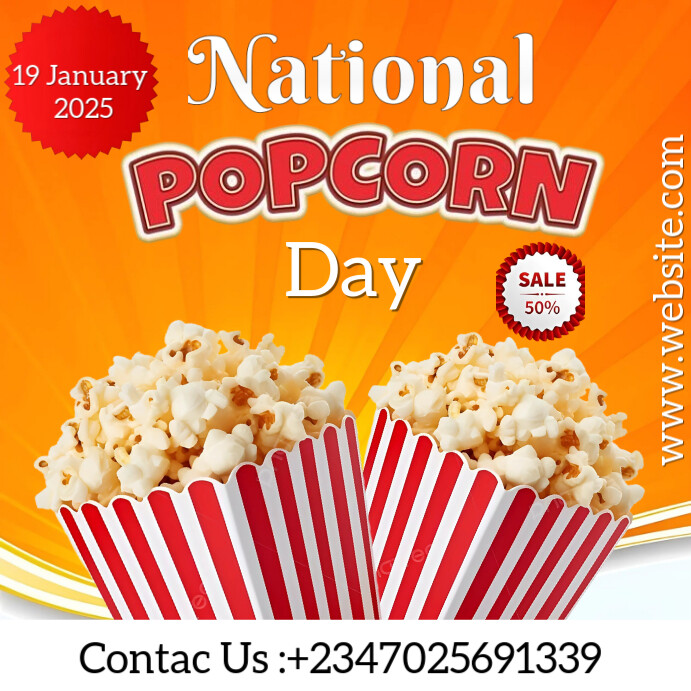 Popcorn day Template | PosterMyWall