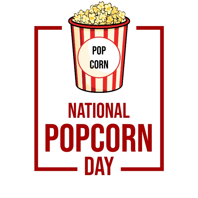 Popcorn Day Instagram Post. Template | PosterMyWall