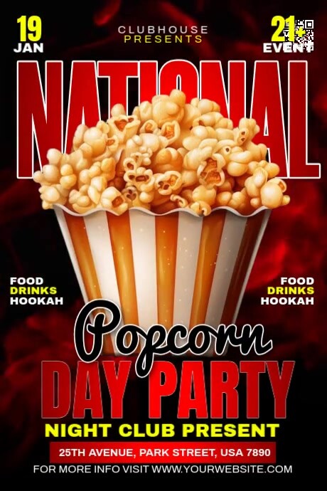 Copy of Popcorn Day Party | PosterMyWall
