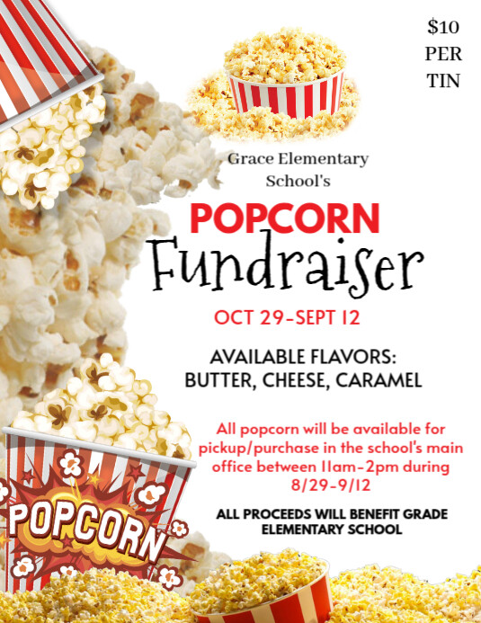 popcorn fundraiser flyer Template | PosterMyWall