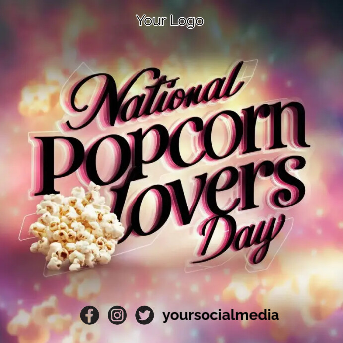Plantilla de Popcorn Lovers Day Poster | PosterMyWall