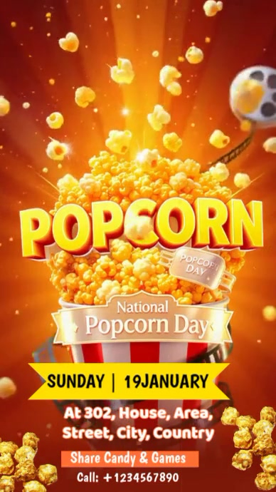 Plantilla de Popcorn Mood Activated | PosterMyWall